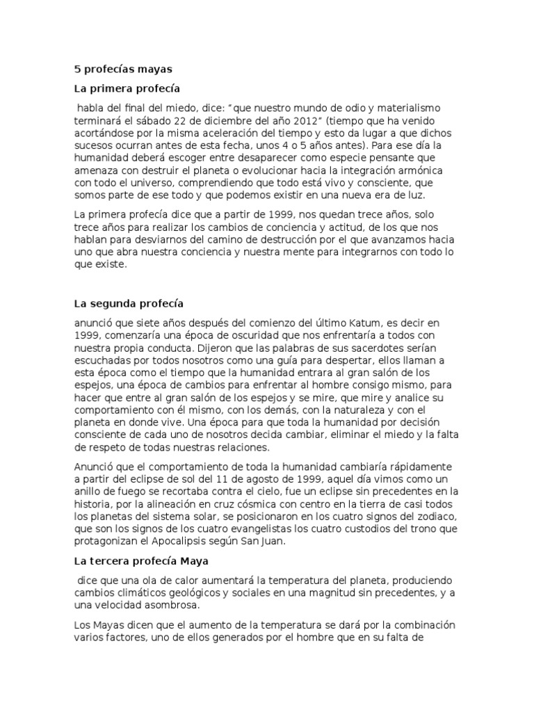 5 Profecías Mayas | PDF | Dom | Venus