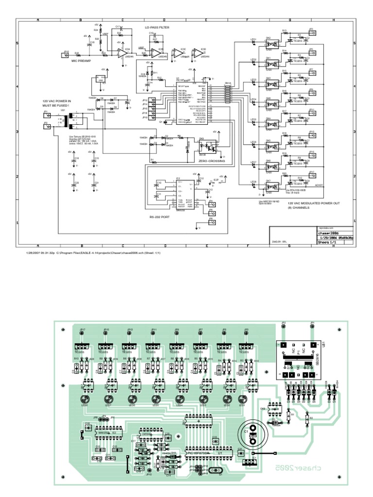 Ac Light Chaser Circuit 1233 | PDF