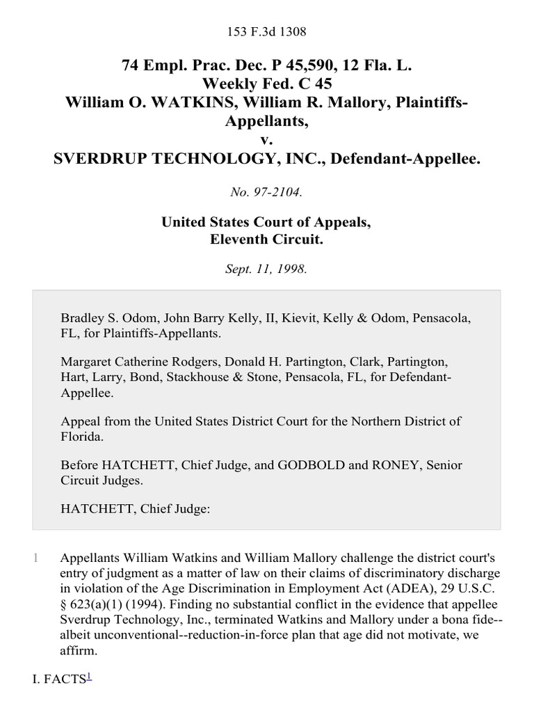 74 Empl. Prac. Dec. P 45,590, 12 Fla. L. Weekly Fed. C 45 William O ...