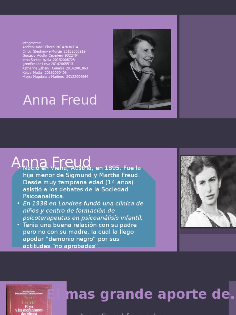 Anna Freud | Psicoanálisis | Sigmund Freud