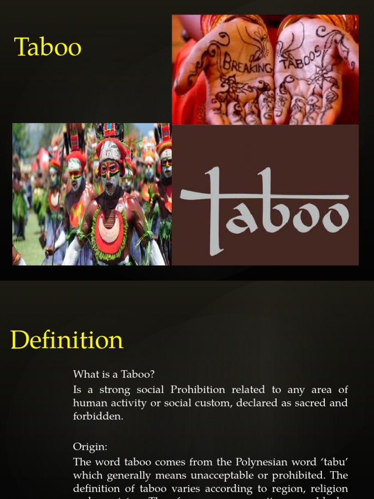 Presentation About Taboo | PDF | Taboo | Religion And Belief