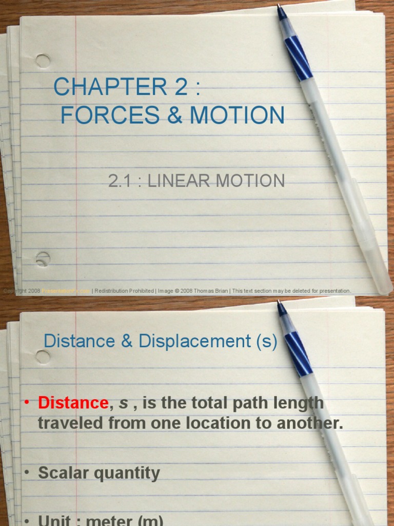 2.1 Linear Motion | PDF | Acceleration | Velocity