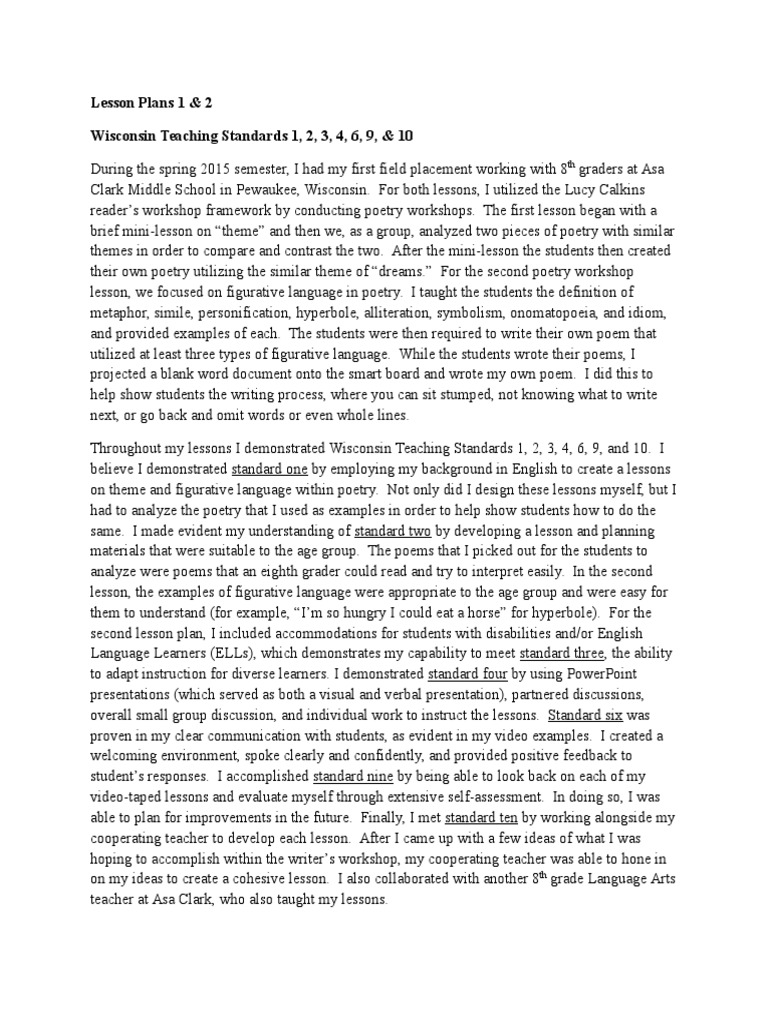 LP 1 2 Rationale | PDF | Poetry | Teachers