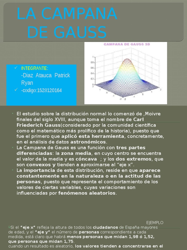 La Campana de Gauss | Distribución normal | Función (Matemáticas)