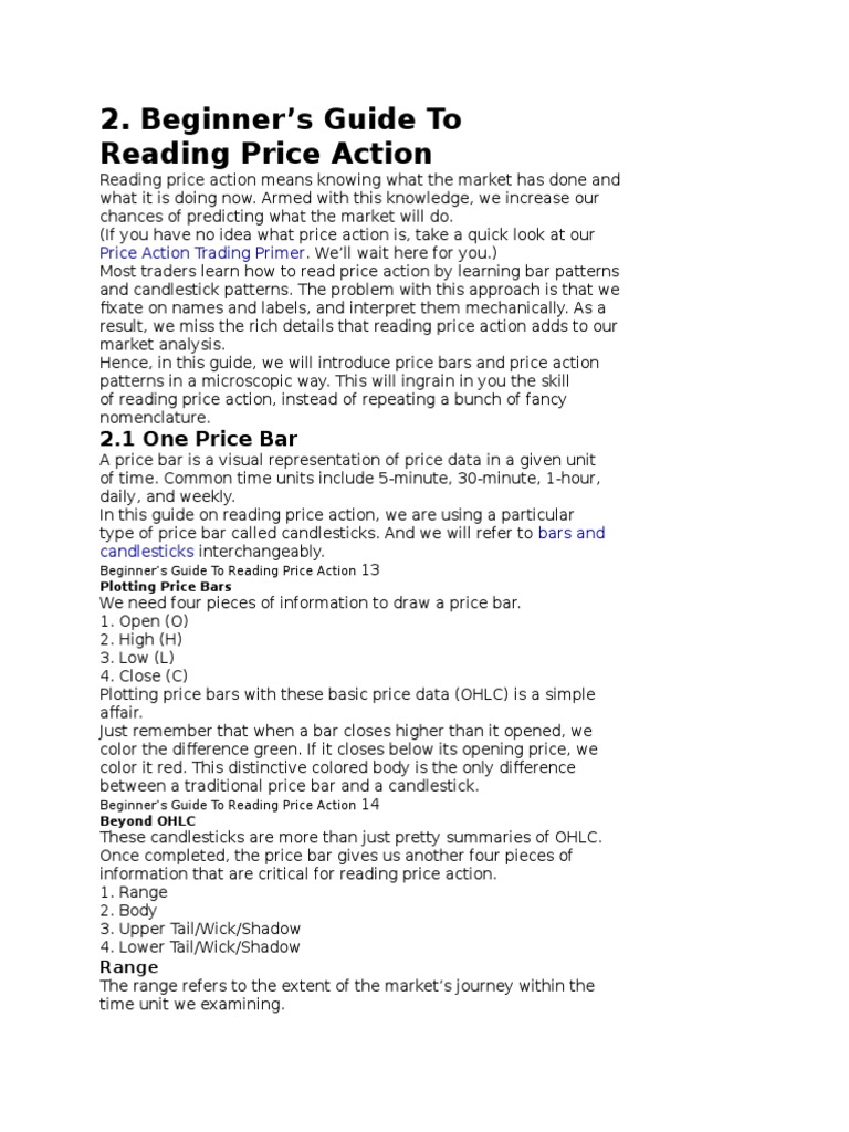 Beginner's Guide To Reading Price Action | PDF | Market Trend ...