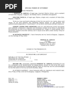 Sample Spa | PDF | Power Of Attorney | Notary Public