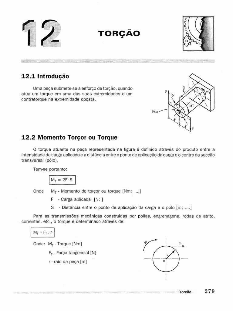 Torção-Teoria e Exrecicios | PDF | Estresse (Mecânica) | Transmissão ...