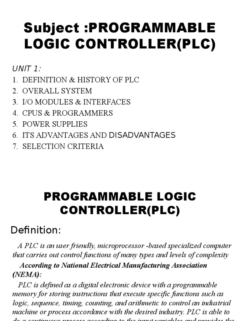 History of PLC | PDF | Programmable Logic Controller | Engineering