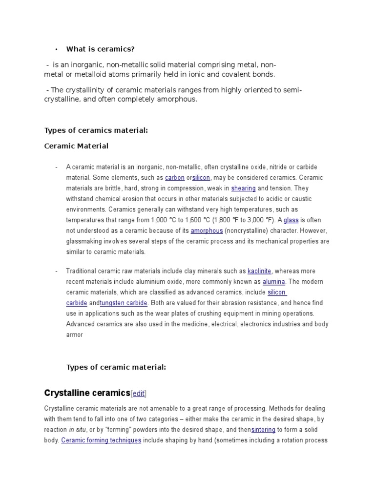 Ceramics Reports | PDF | Ceramics | Ferroelectricity