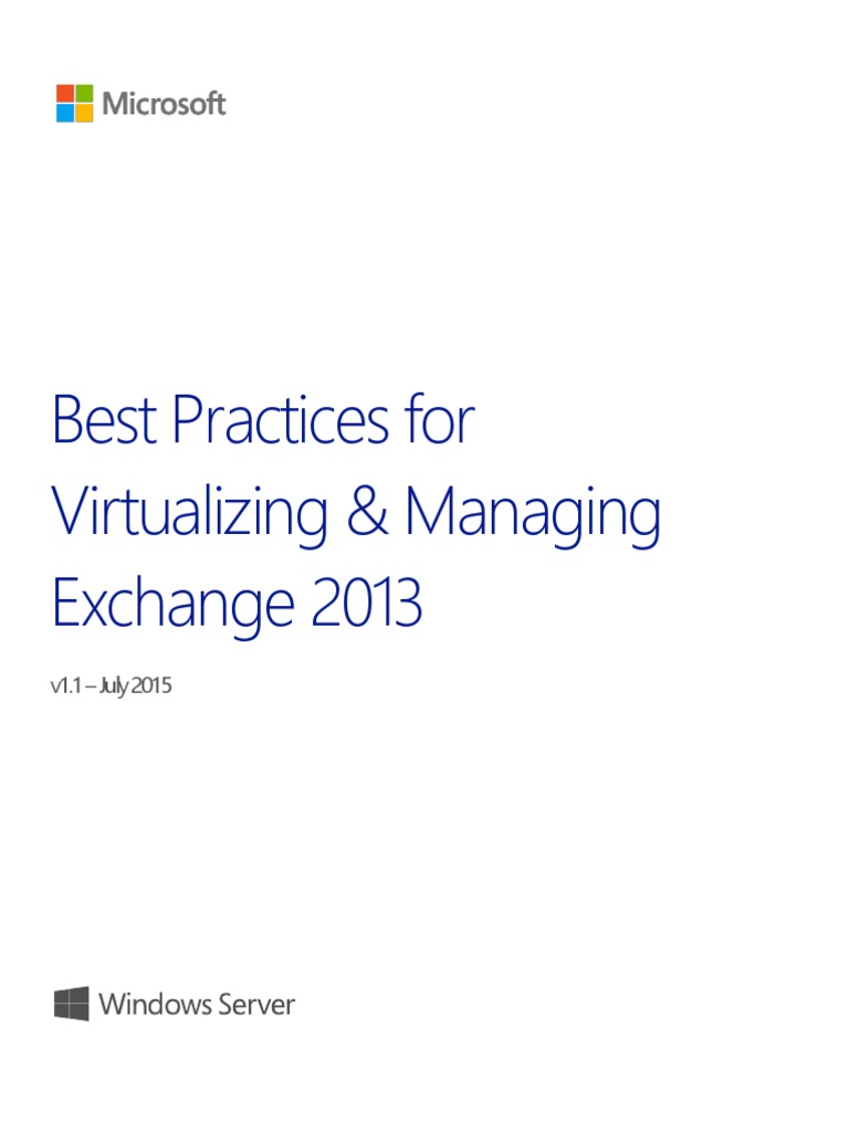 Best Practices For Virtualizing and Managing Exchange 2013 | PDF ...