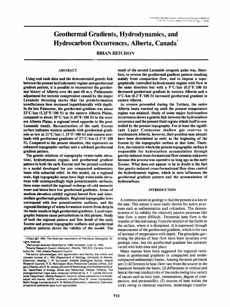 Geothermal Gradients | PDF | River | Petroleum Geology