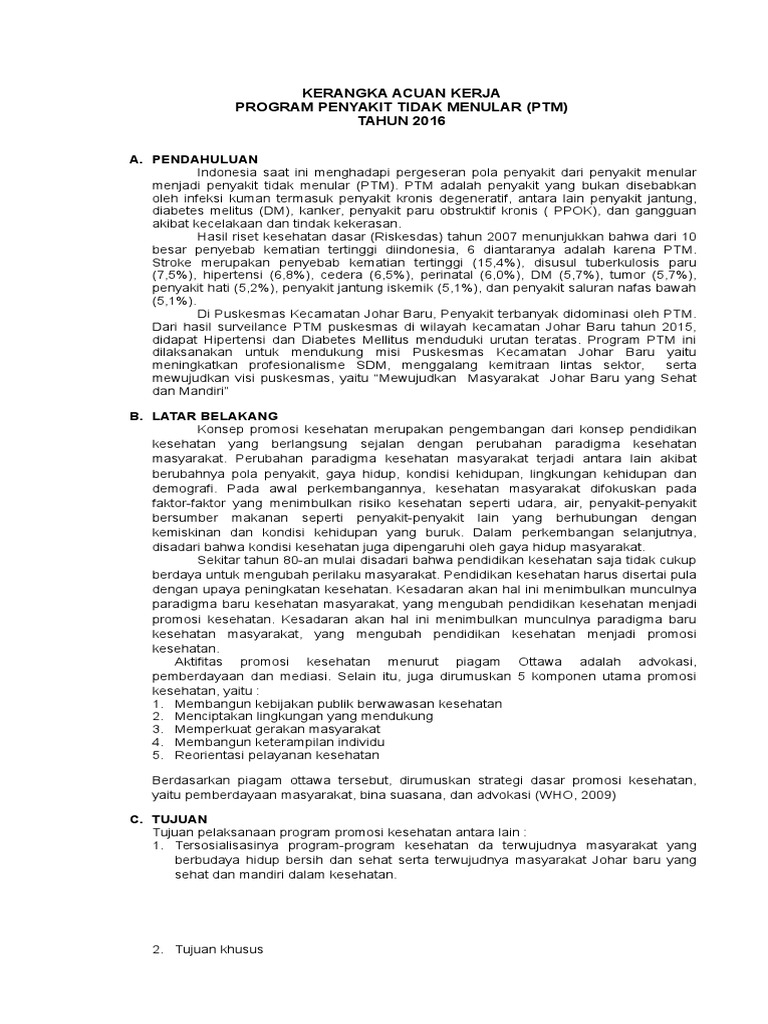 Kak Program PTM | PDF