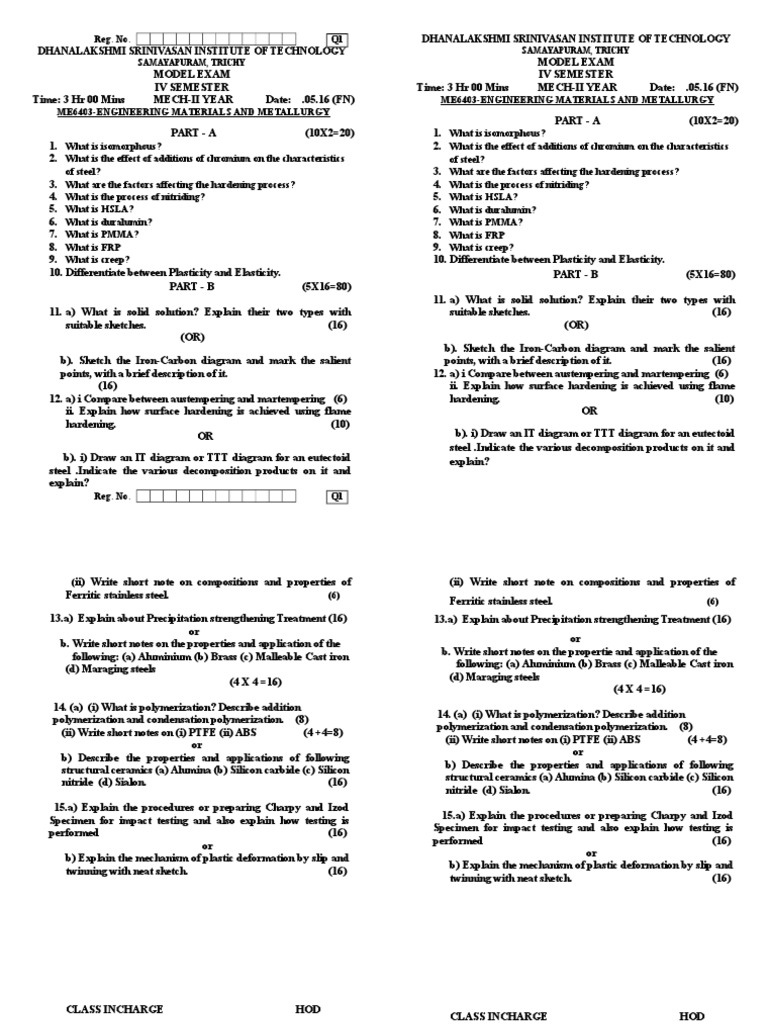 EMM Model 1 | Download Free PDF | Cast Iron | Aluminium Oxide
