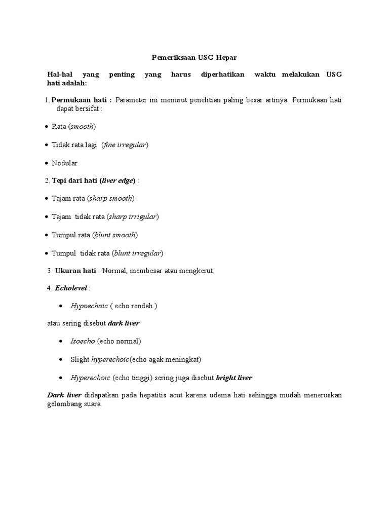 Panduan USG Hati untuk Radiolog | PDF