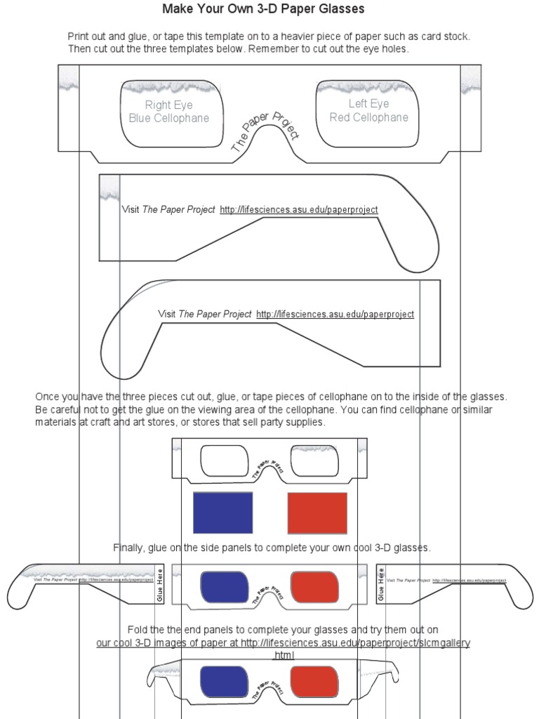Right Eye Blue Cellophane Left Eye Red Cellophane: Per Proje | PDF