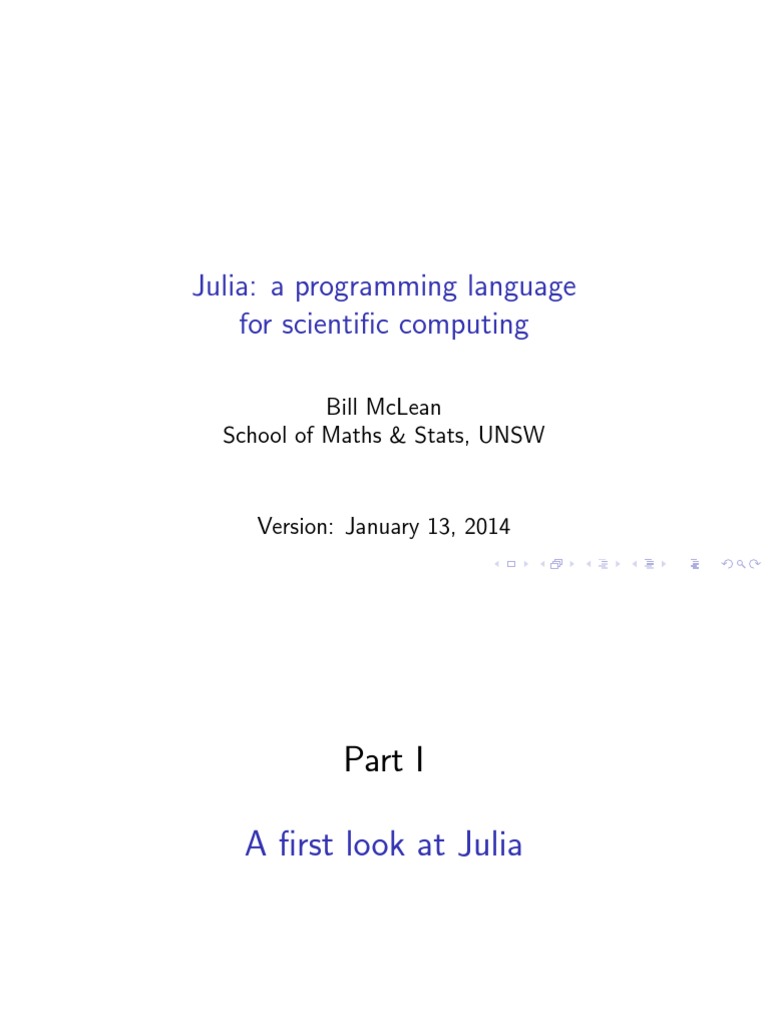 Julia Talk | PDF | Matlab | Integer (Computer Science)