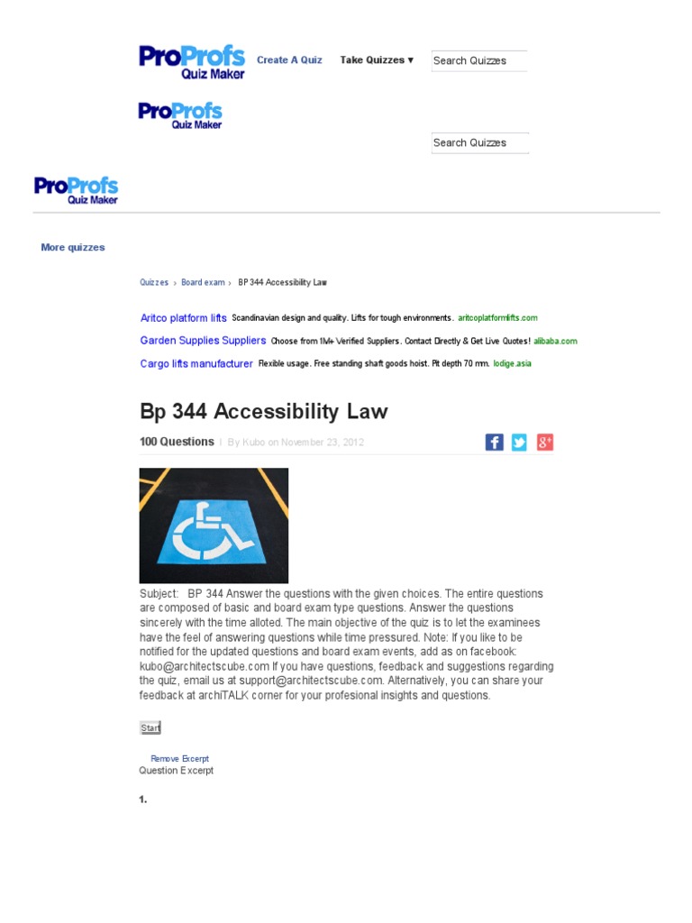 BP 344 Accessibility Law | Stairs | Transport