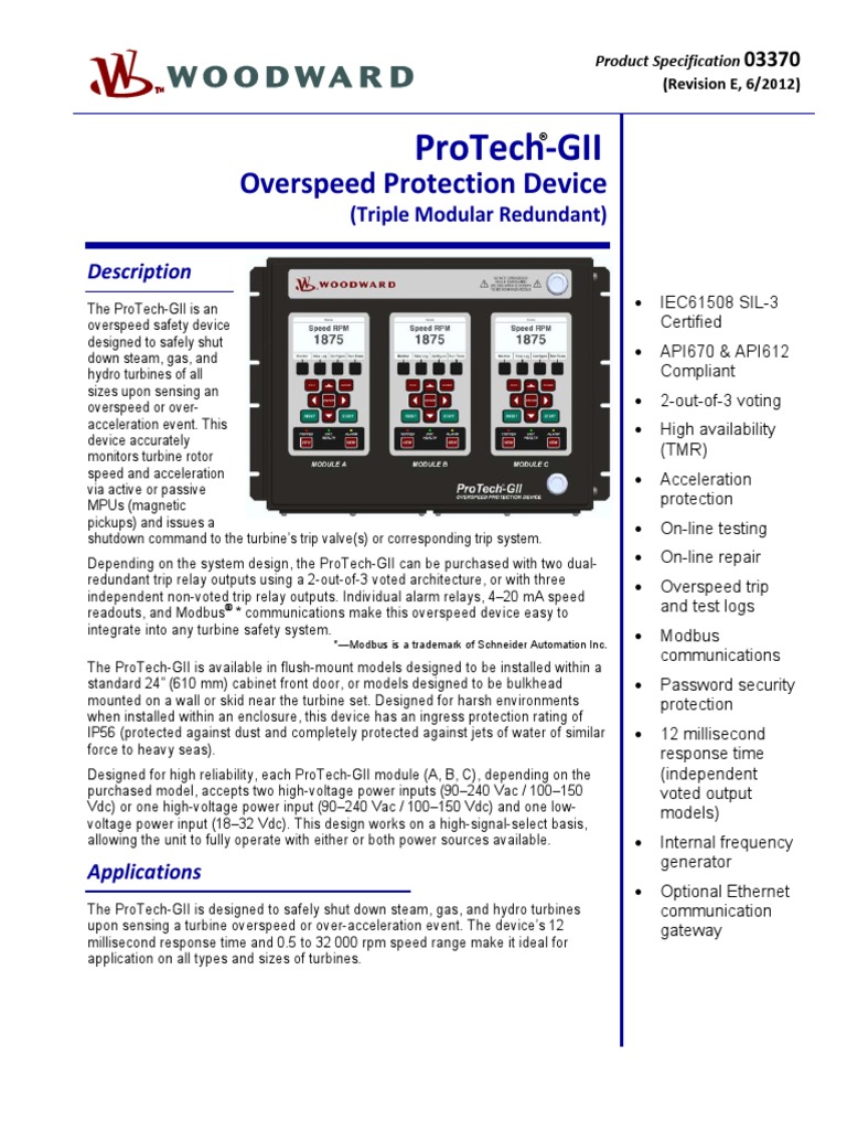 ProTech GII Datasheet | PDF | Real Time Computing | Relay