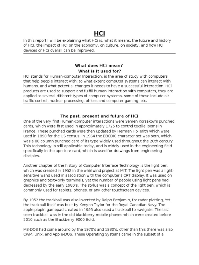 Human Computer Interaction | PDF | Graphical User Interfaces | Human–Computer Interaction