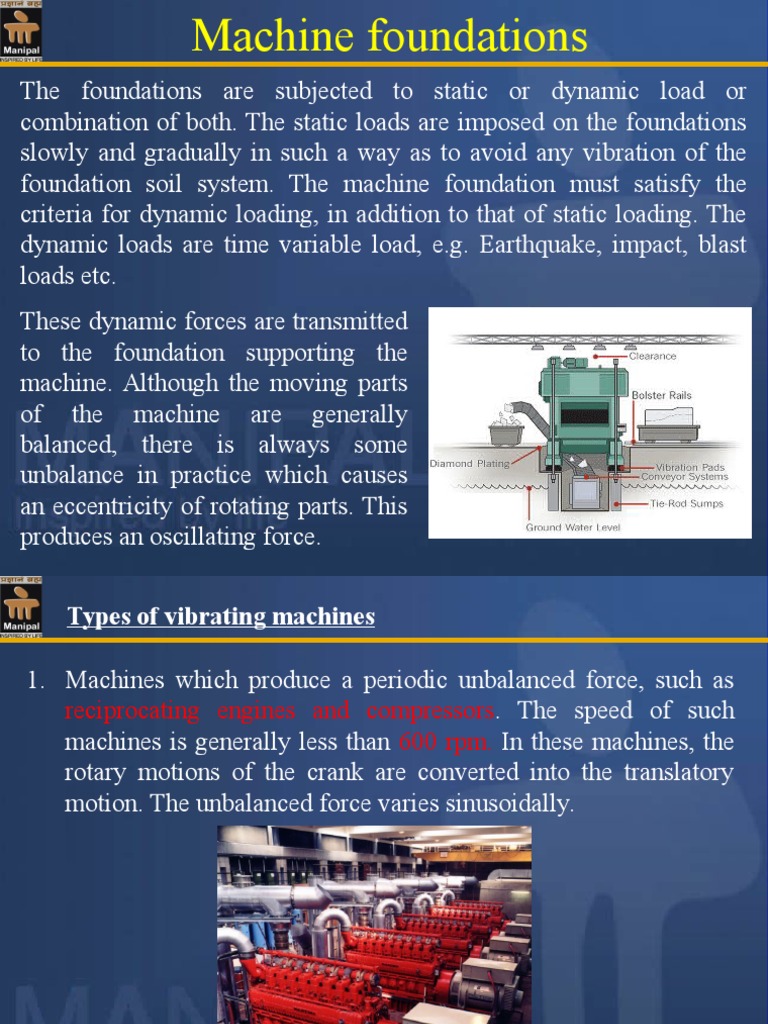 Machine Foundations | PDF | Frequency | Oscillation