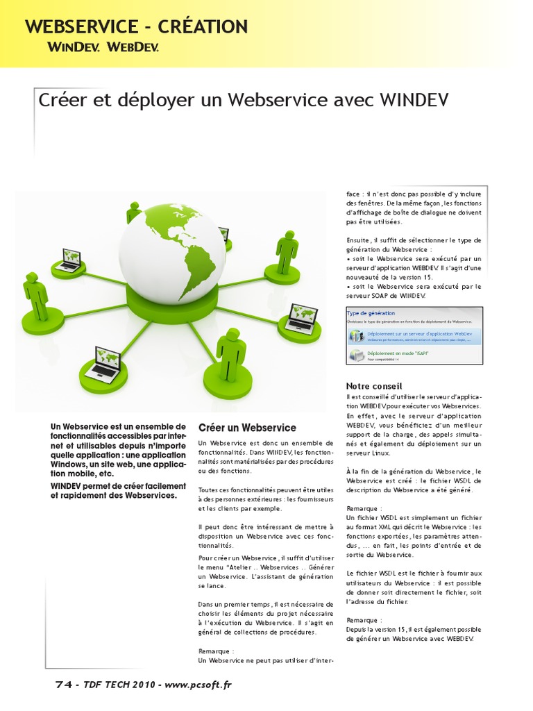 Créer et déployer un Webservice WINDEV | PDF | Service web | Serveur ...