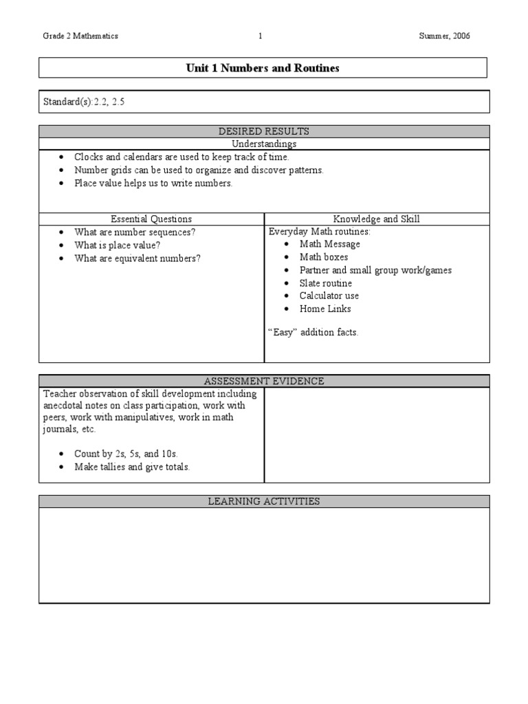 Grade 2 Math Curriculum | PDF | Teaching Mathematics | Measurement