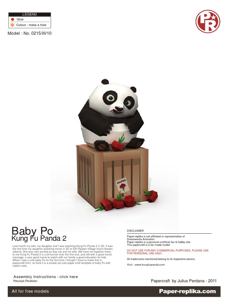 Baby Po Kung Fu Panda Papercraft Pdf