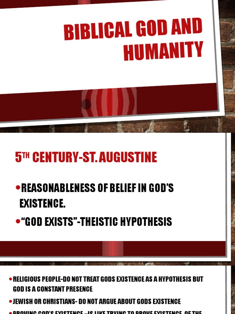 Biblical God and Humanity | PDF | Augustine Of Hippo | Thomas Aquinas