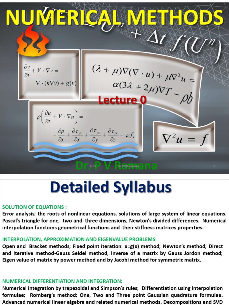Introduction to Numerical Methods for Solving Equations, Interpolation, Integration, and ...