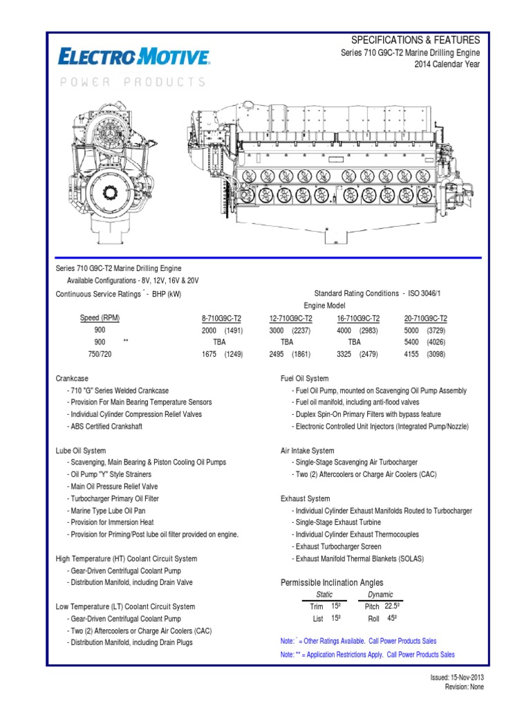 Series 710 G9C-T2 Engine Specifications | PDF | Internal Combustion ...