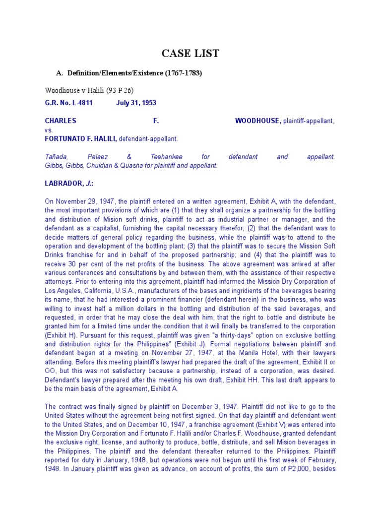 Assigned Cases and Topics For Recitation On July 2, 2016 | PDF ...