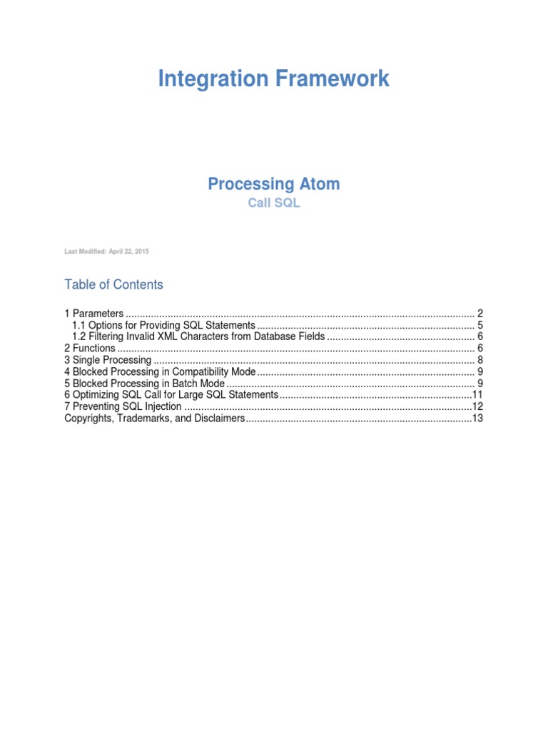 Call SQL B1if PDF | PDF