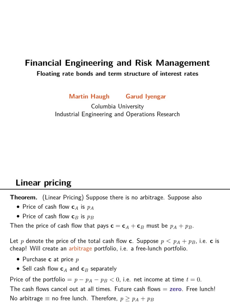 Floating Rate and Term Structure | PDF | Yield Curve | Bonds (Finance)