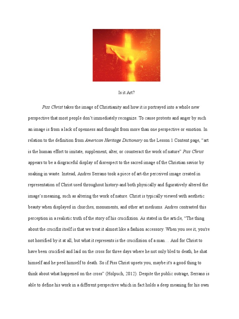 Is It Art-Piss Christ | PDF