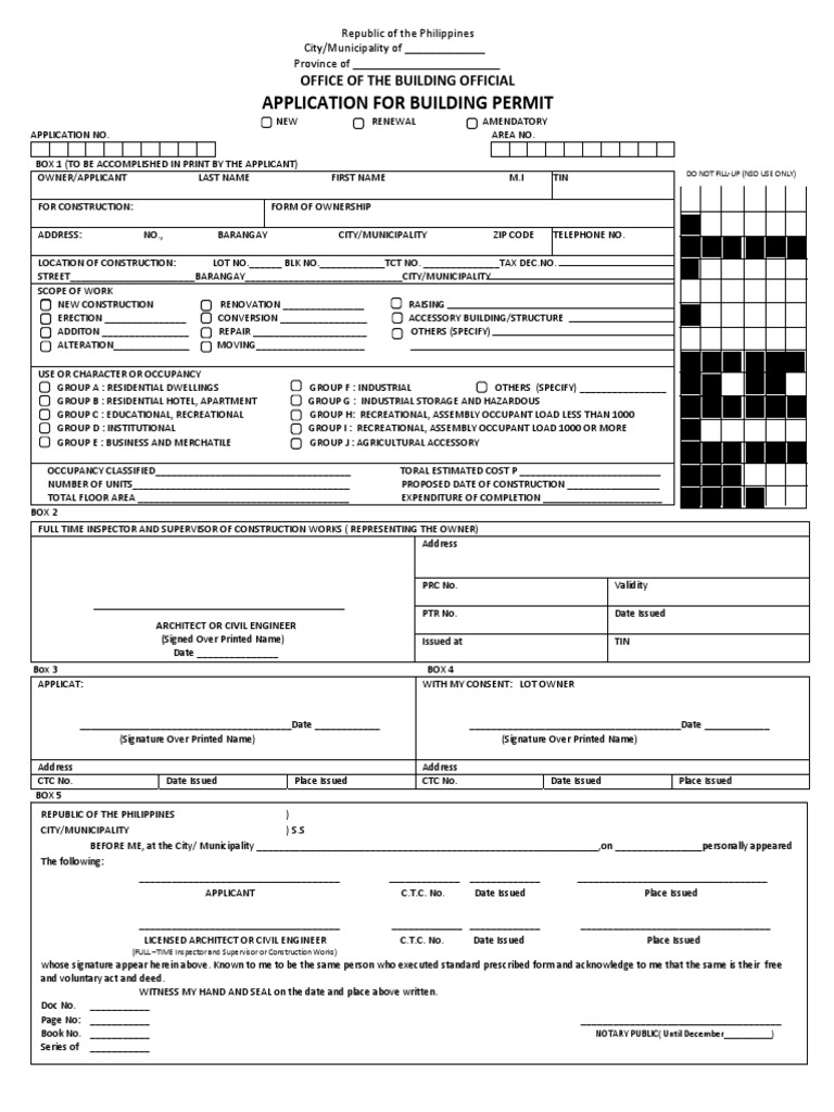 Building Permit PDF | PDF | Specification (Technical Standard) | Architect