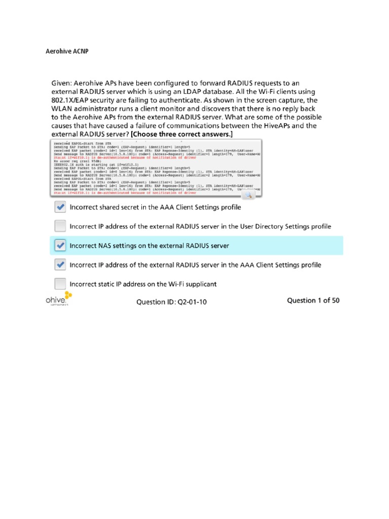 Aerohive Screenshots ACWP Exam | PDF