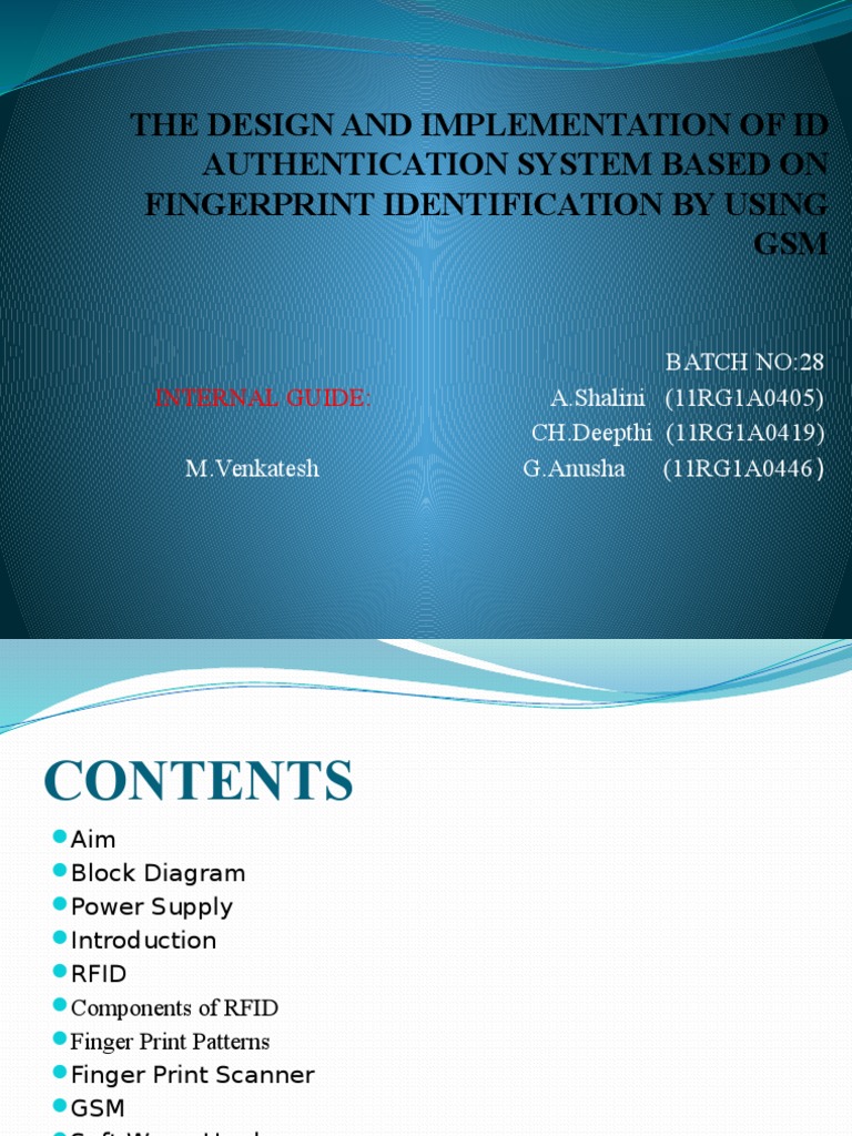 The Design and Implementation of Id Authentication System | PDF | Radio ...