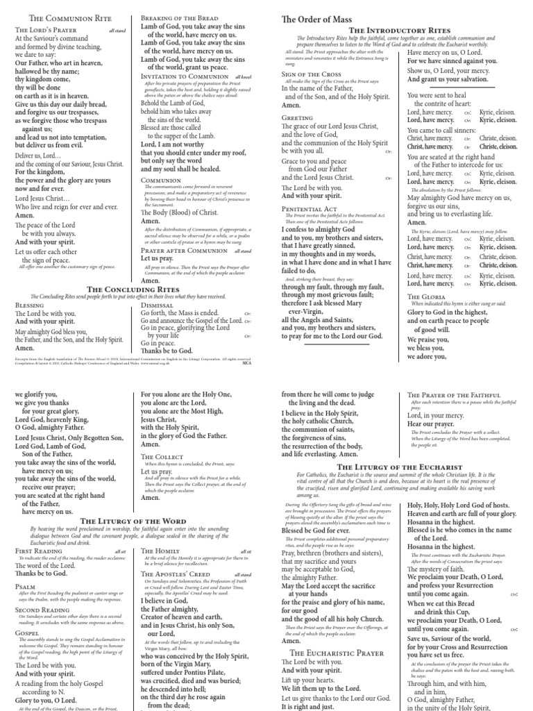 The Introductory Rites: The Order of Mass | PDF | Mass (Liturgy) | Mercy