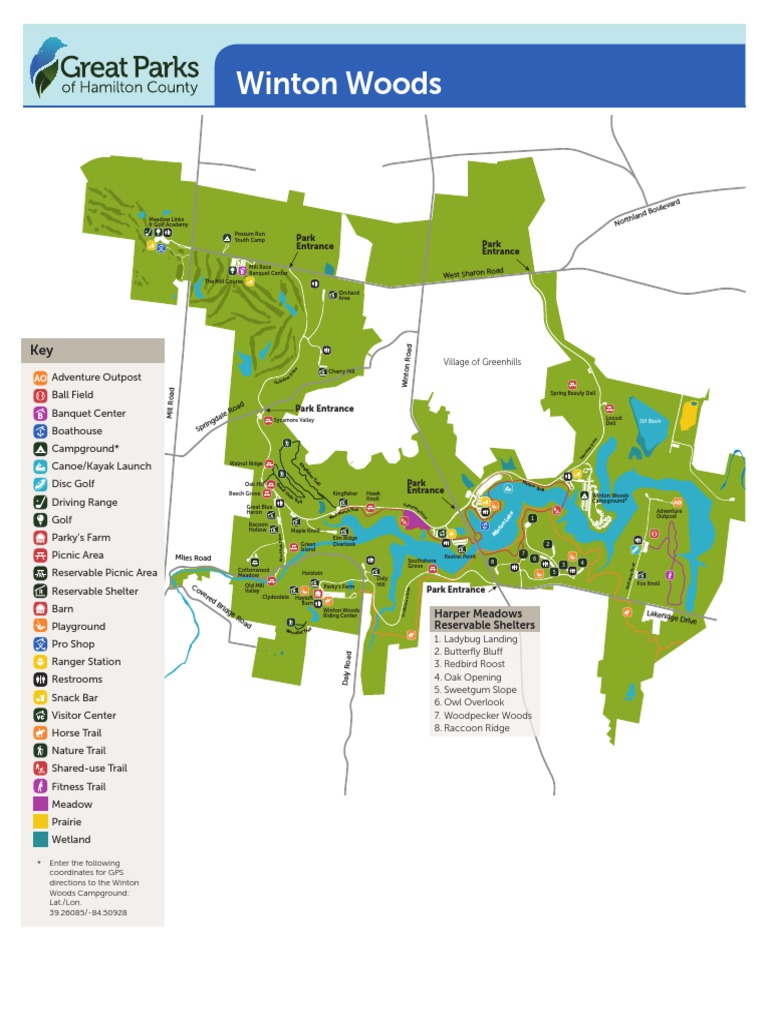 park-map-winton-woods | Leisure | Nature
