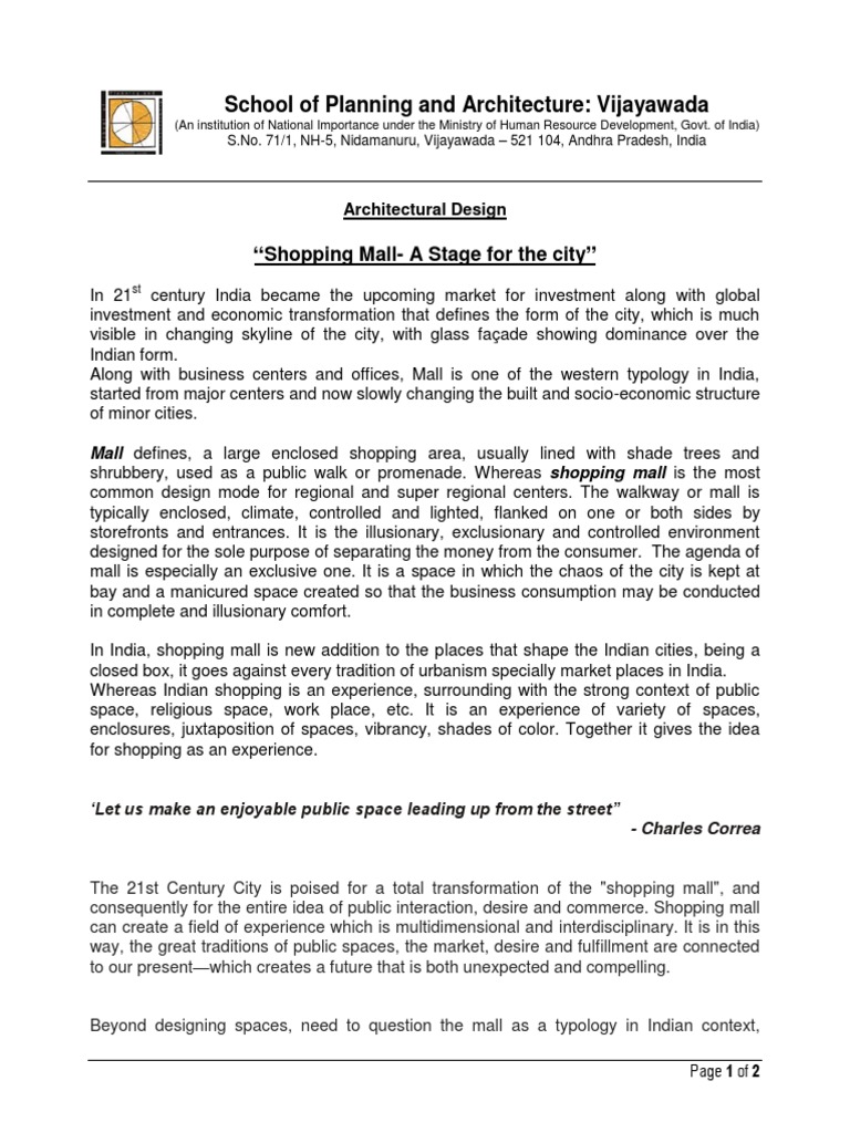 Redefining Mall Design in India | PDF | Shopping Mall | Design