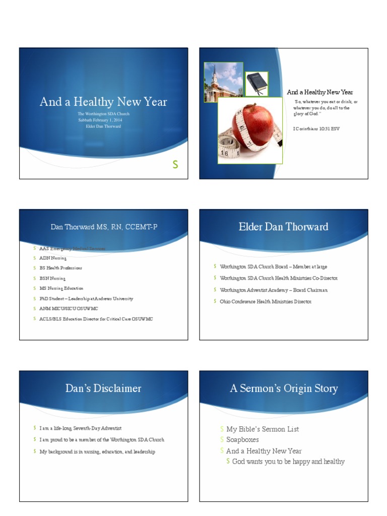 Healthy Living for SDA Members | PDF
