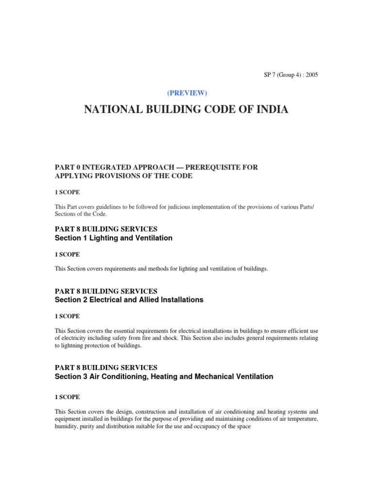National Building Code of India: Part 0 Integrated Approach ...