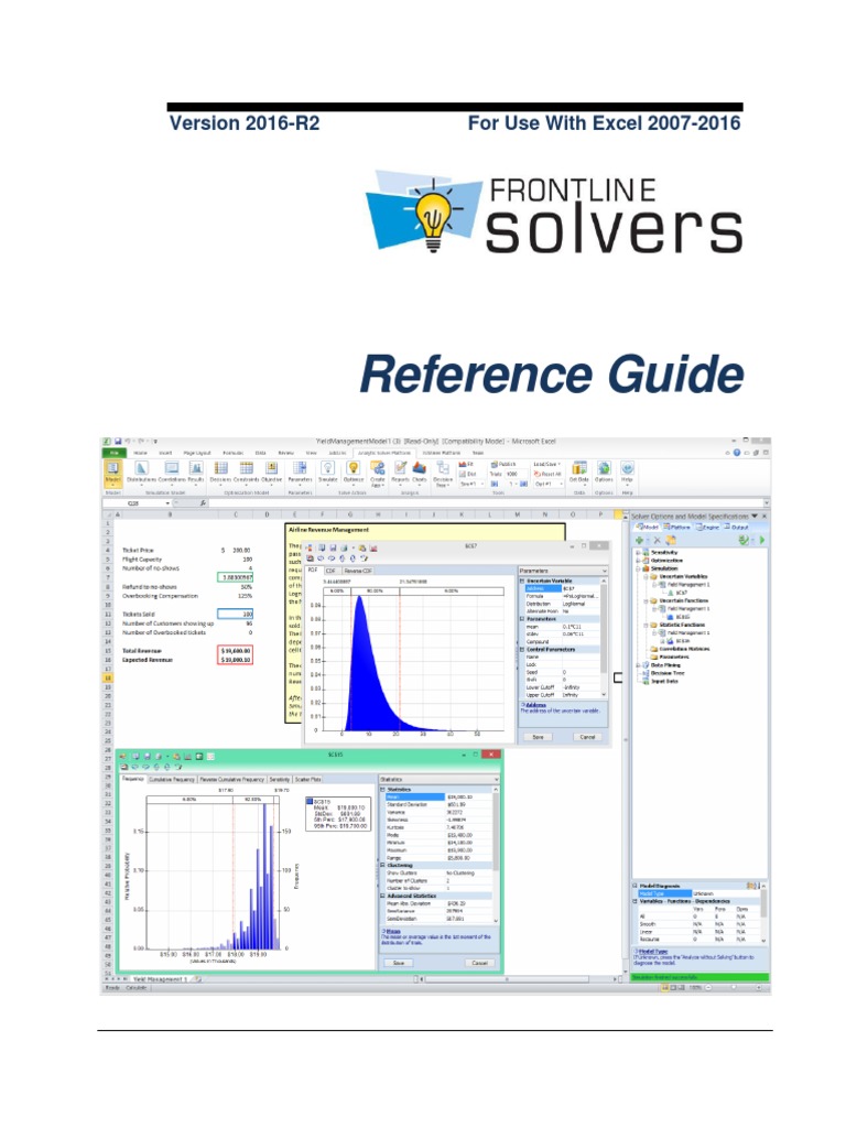 Frontline Solvers Reference Guide | PDF | Mathematical Optimization | Tab (Gui)