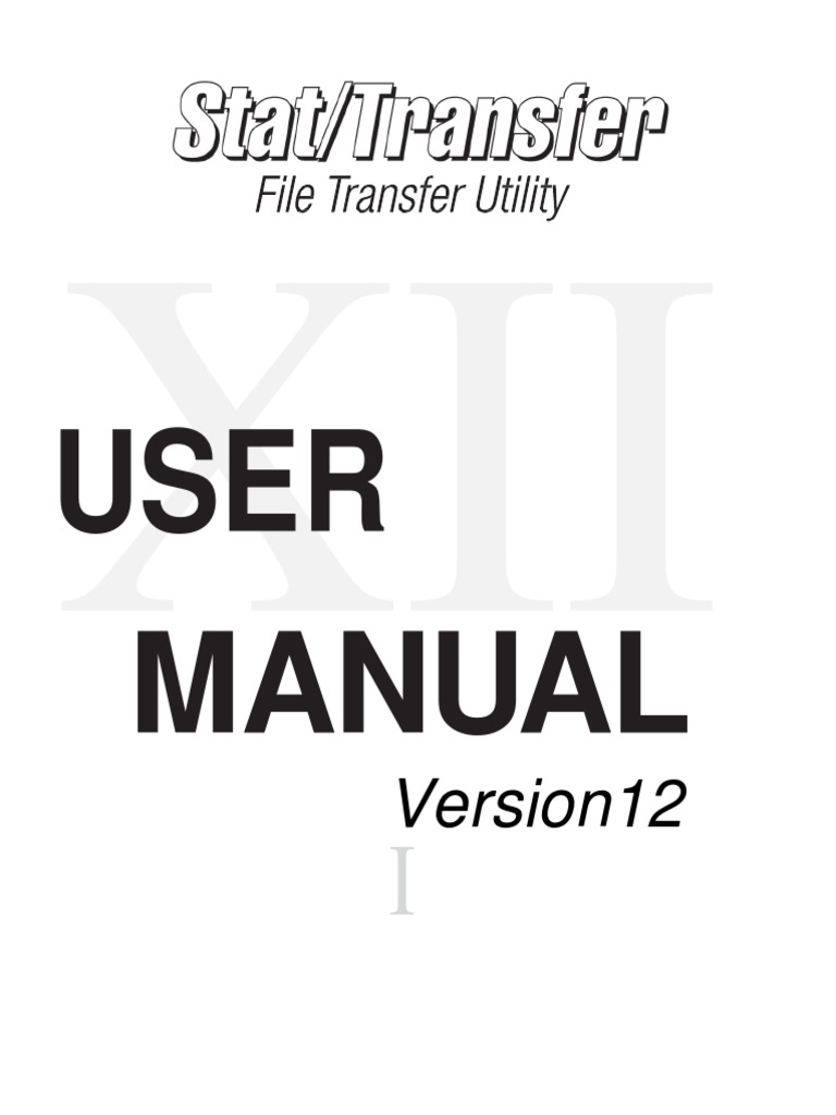 Stat Transfer User Manual | PDF | Command Line Interface | File Format