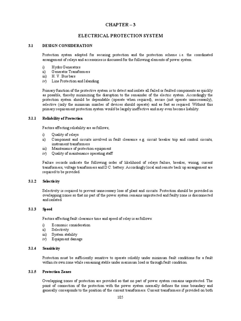 Chapter-3 Electrical Protection System | PDF | Transformer | Fuse ...