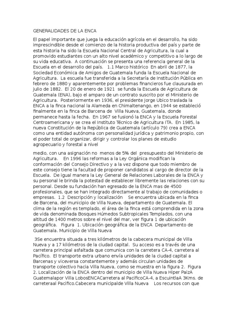 Generalidades de La Enca | PDF | Guatemala