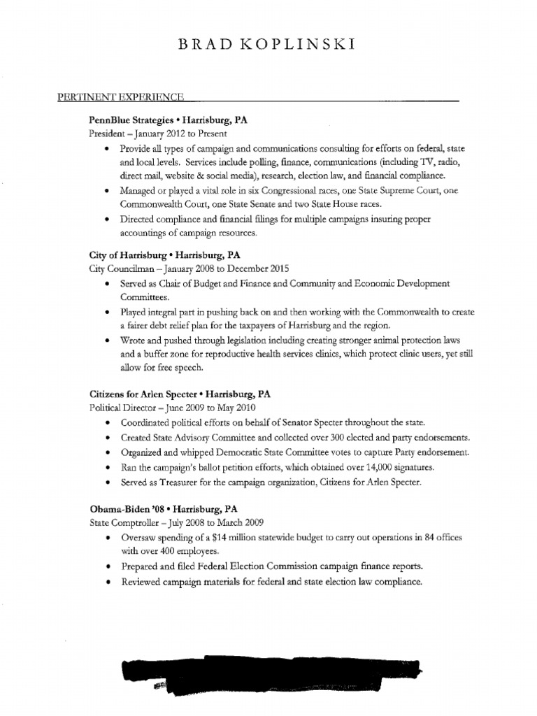 Brad Koplinski Resume | PDF