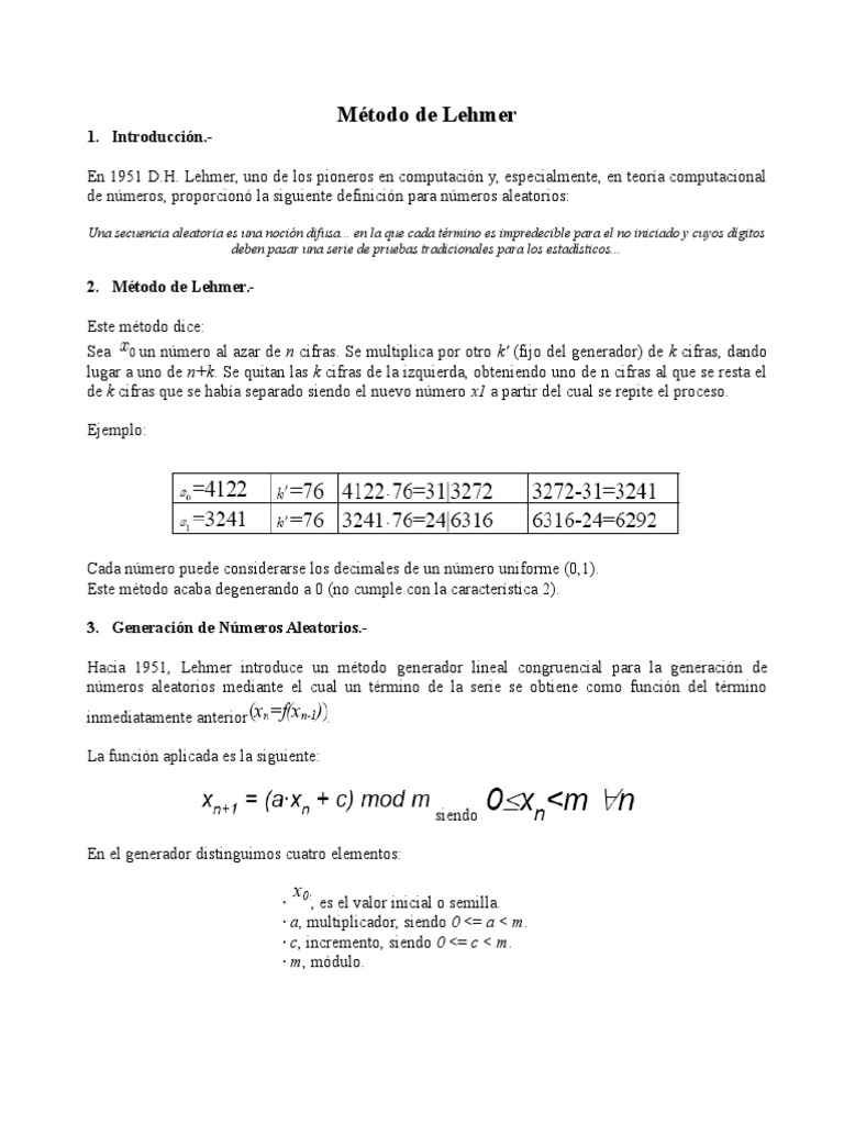 Metodo de Lehmer | PDF
