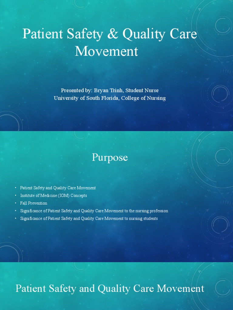 Patient Safety Quality Care Movement | PDF | Patient Safety | Evidence Based Medicine