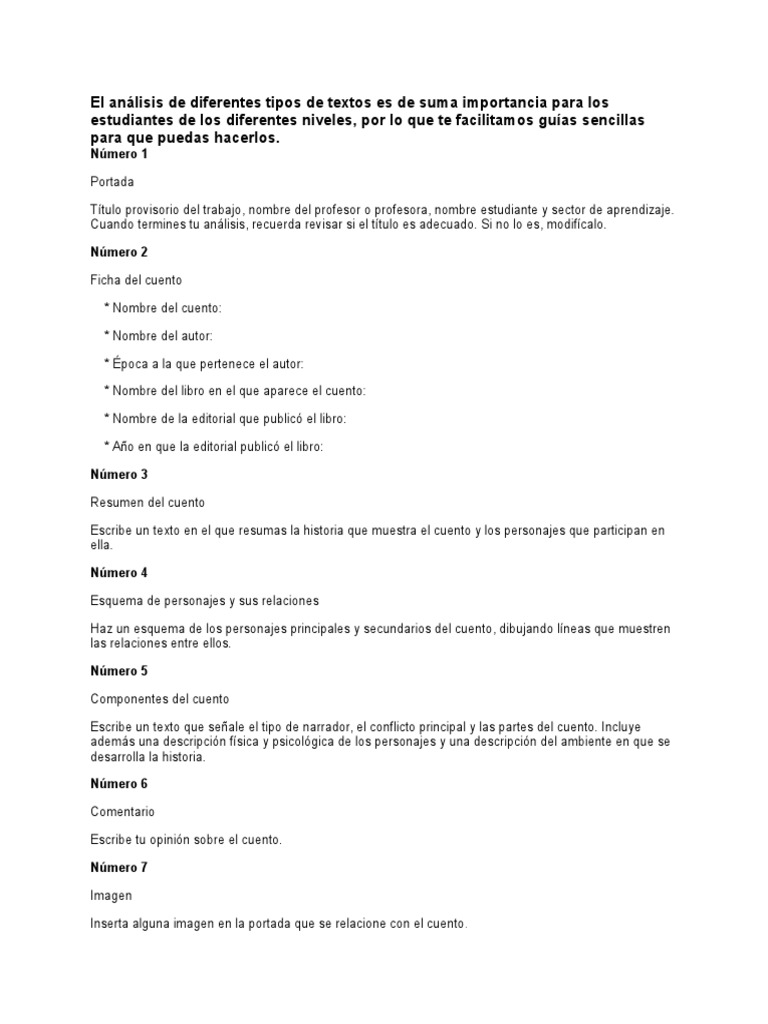 Analisis de Un Cuento | PDF | Ficción general